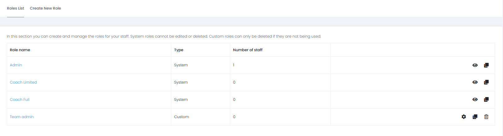 Creating and Managing Custom Staff Roles – Coacha